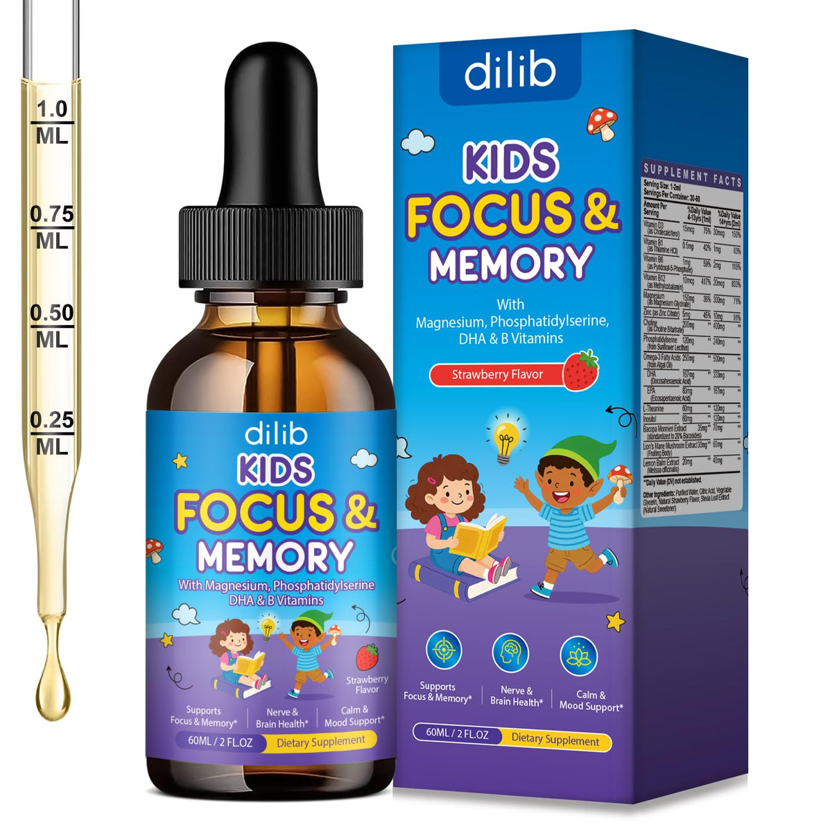 Kids focus drops for better concentration