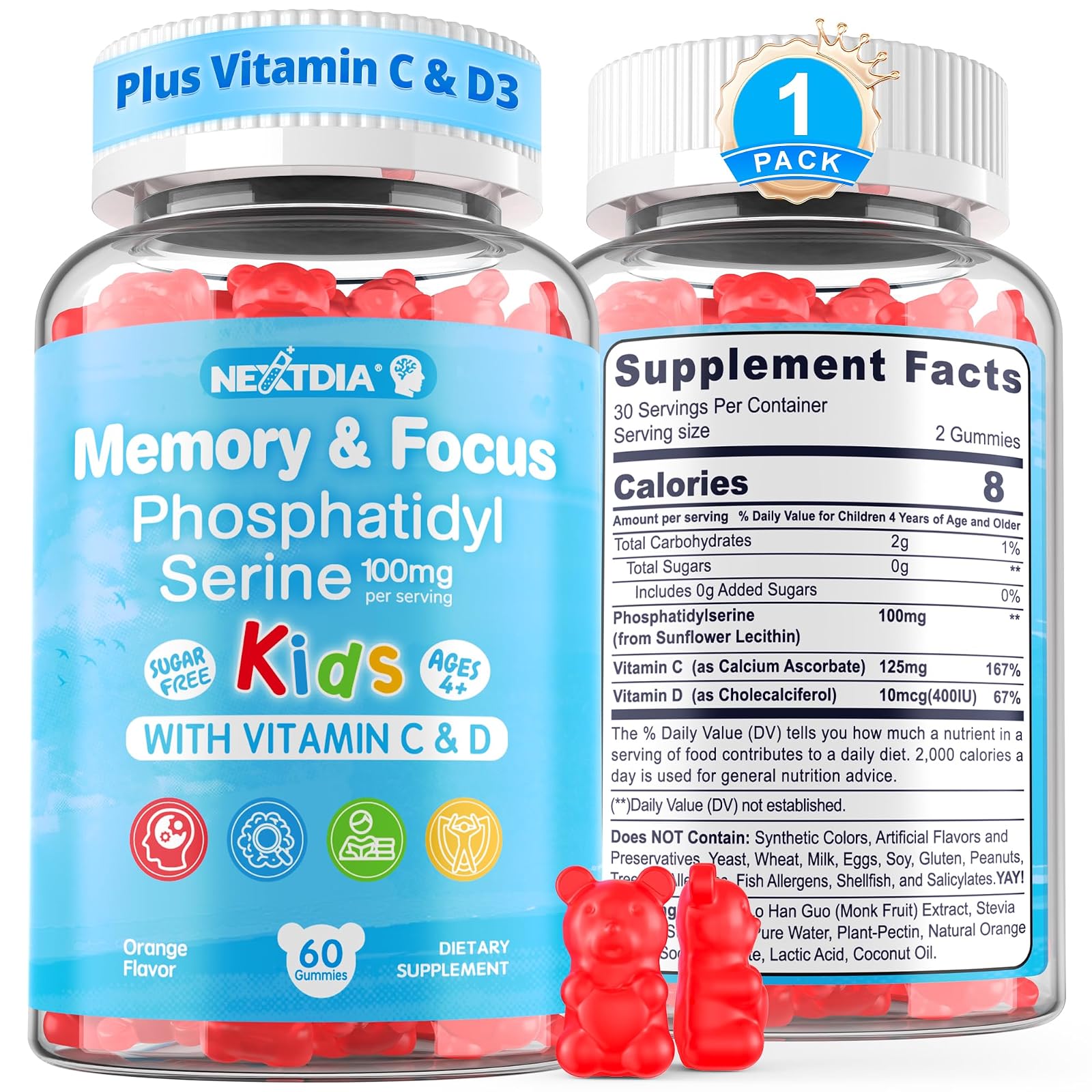 kids focus gummies for better concentration