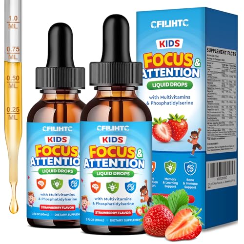 Kids focus liquid drops for concentration