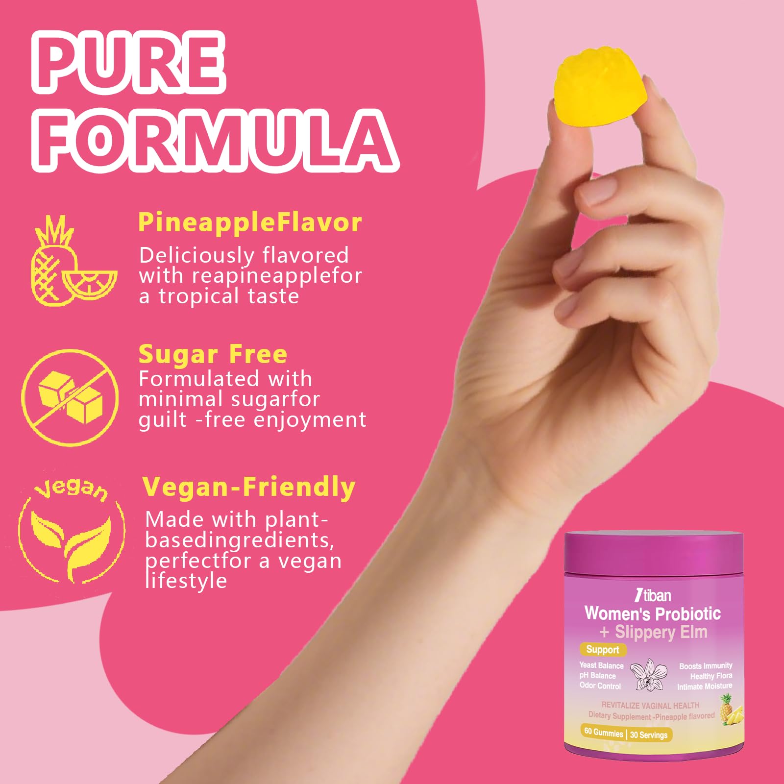 Kids-friendly probiotic gummy supplements