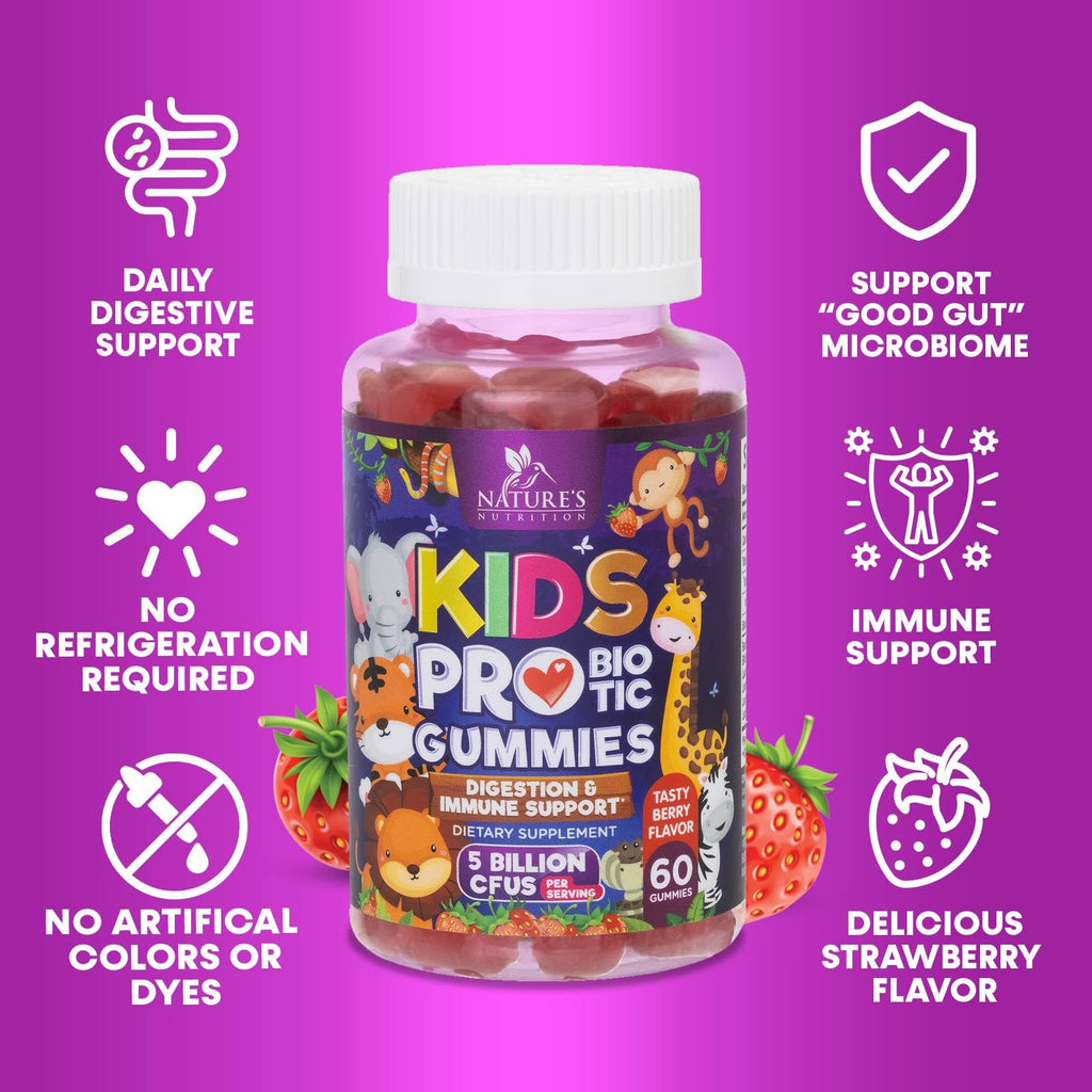 Kids friendly probiotic gummy vitamins