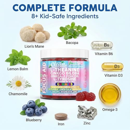 Kids gummies for improved attention