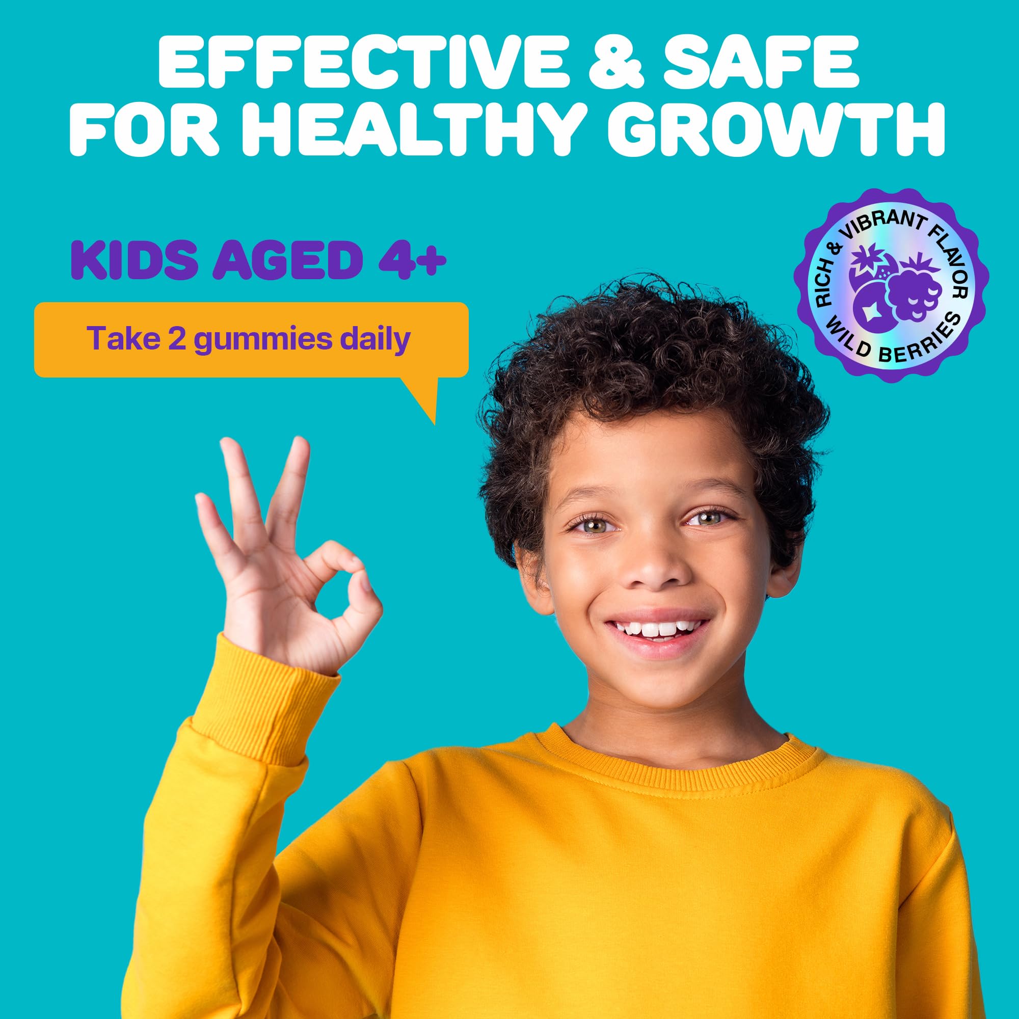 Kids' gummies with essential vitamins