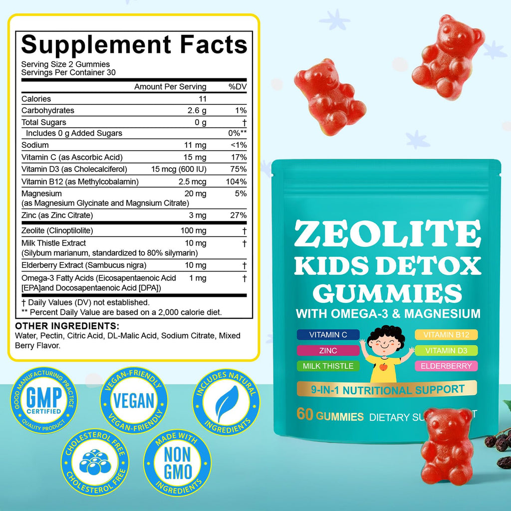 Kids' gummies with omega-3 benefits