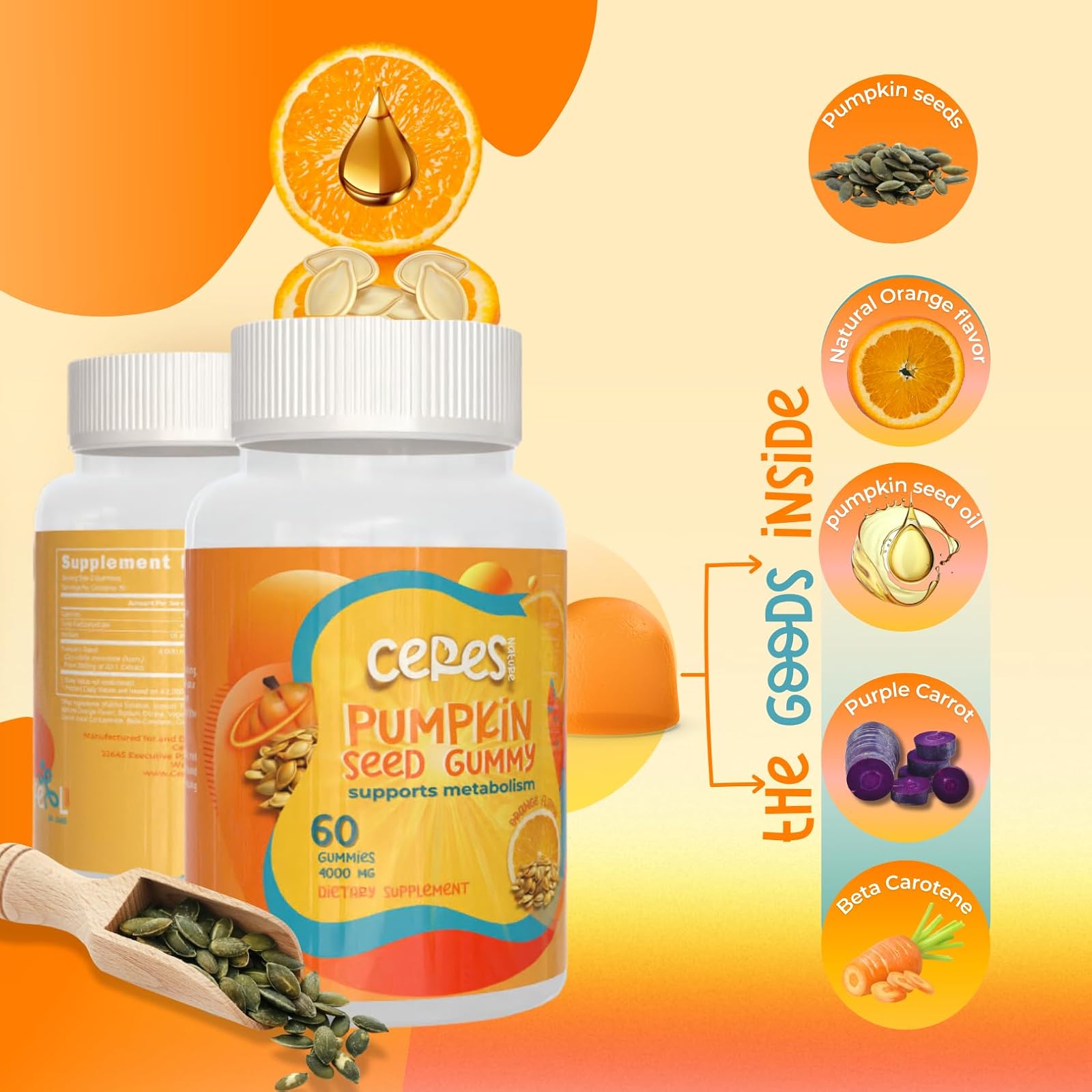 Kids gummy multivitamin with pumpkin seed