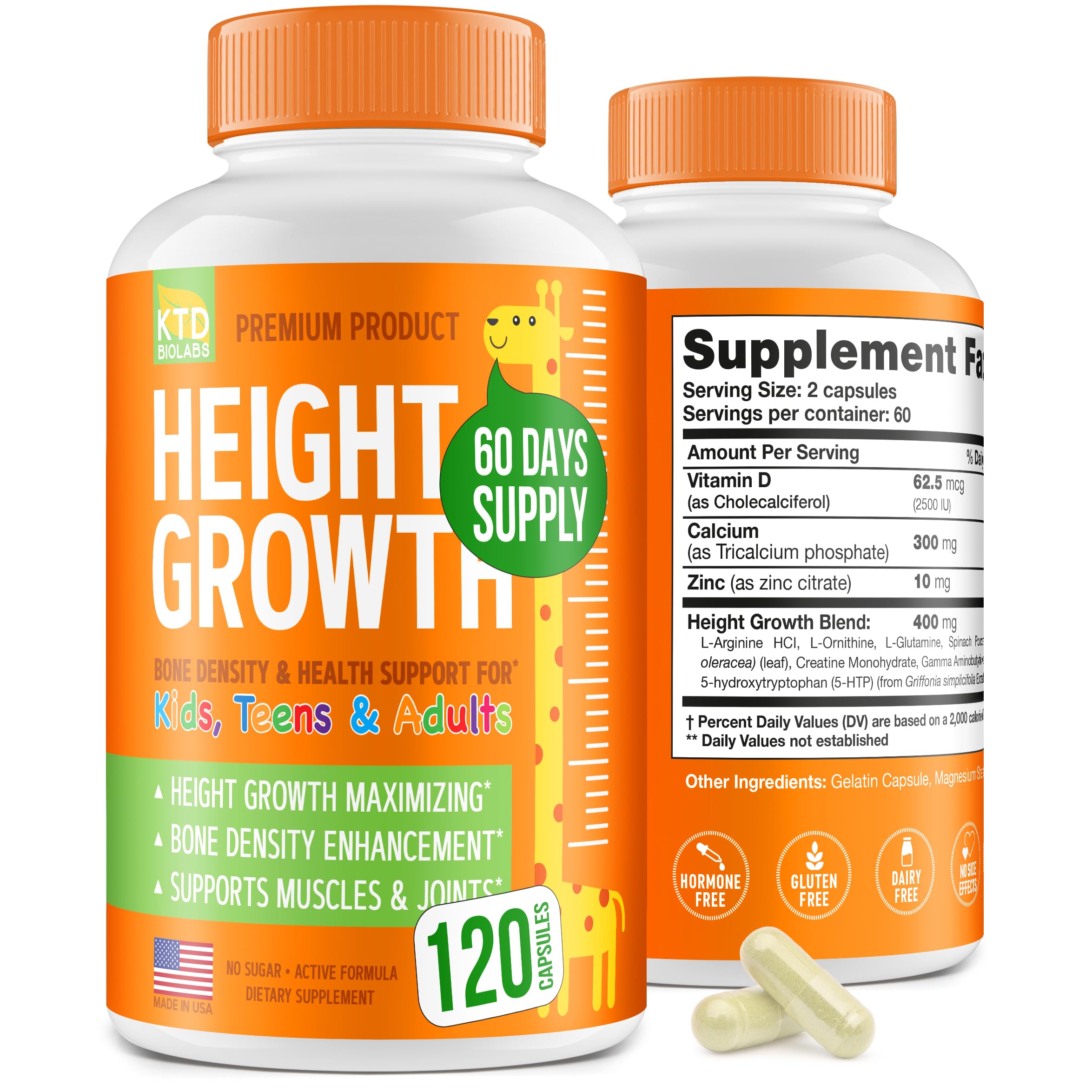 Kids Height Growth capsules for strong bones