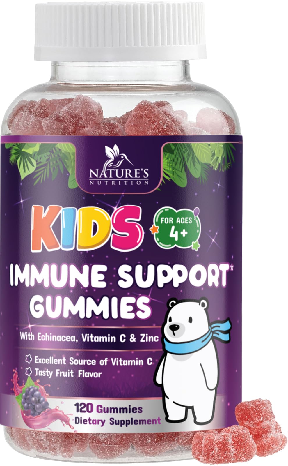 Kids immune support gummies with zinc