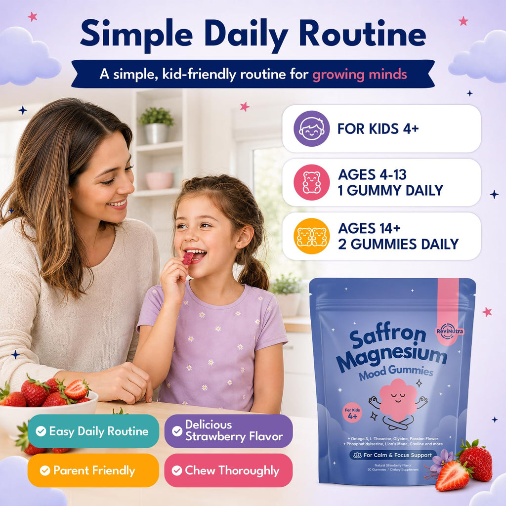 Kids immune support saffron gummies