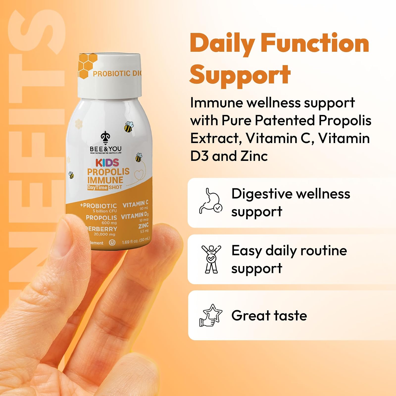 Kids immune support with propolis