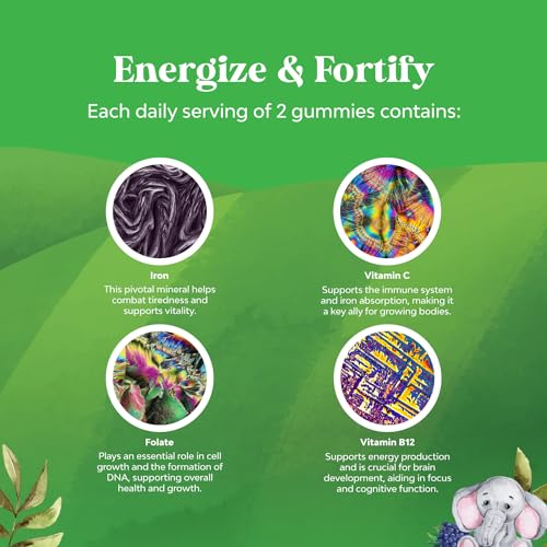 Kids iron gummies with folate