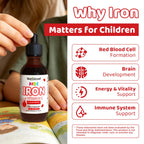 Kids liquid iron for energy boost