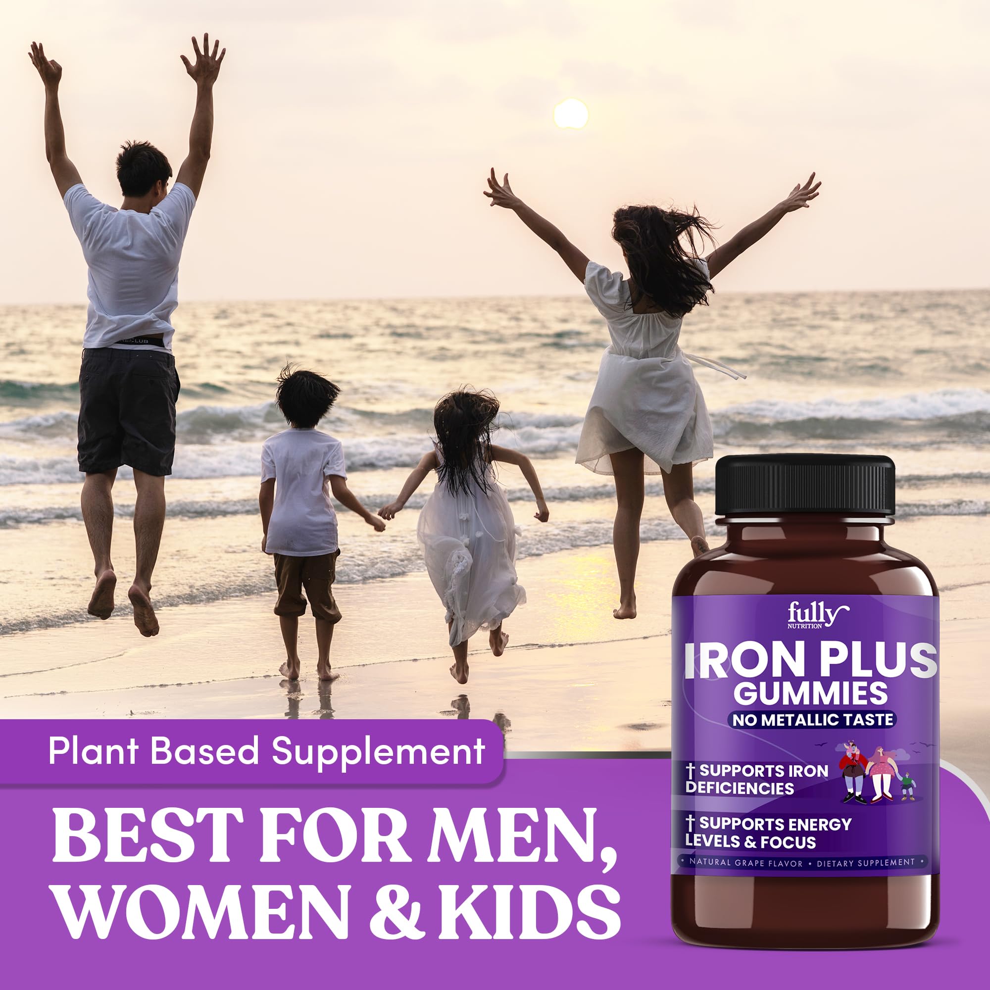 kids love grape iron gummies