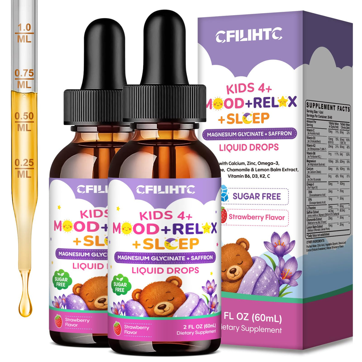 Kids magnesium glycinate liquid drops