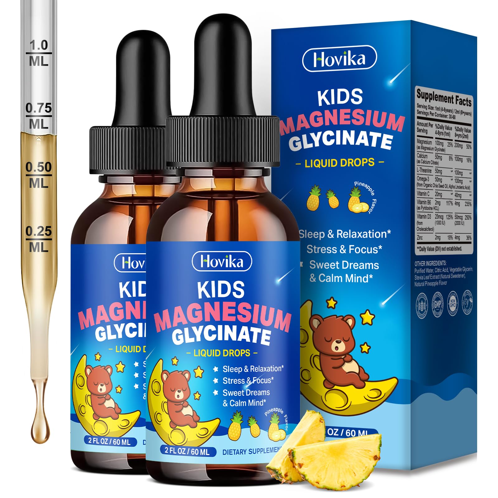 Kids magnesium glycinate liquid supplement