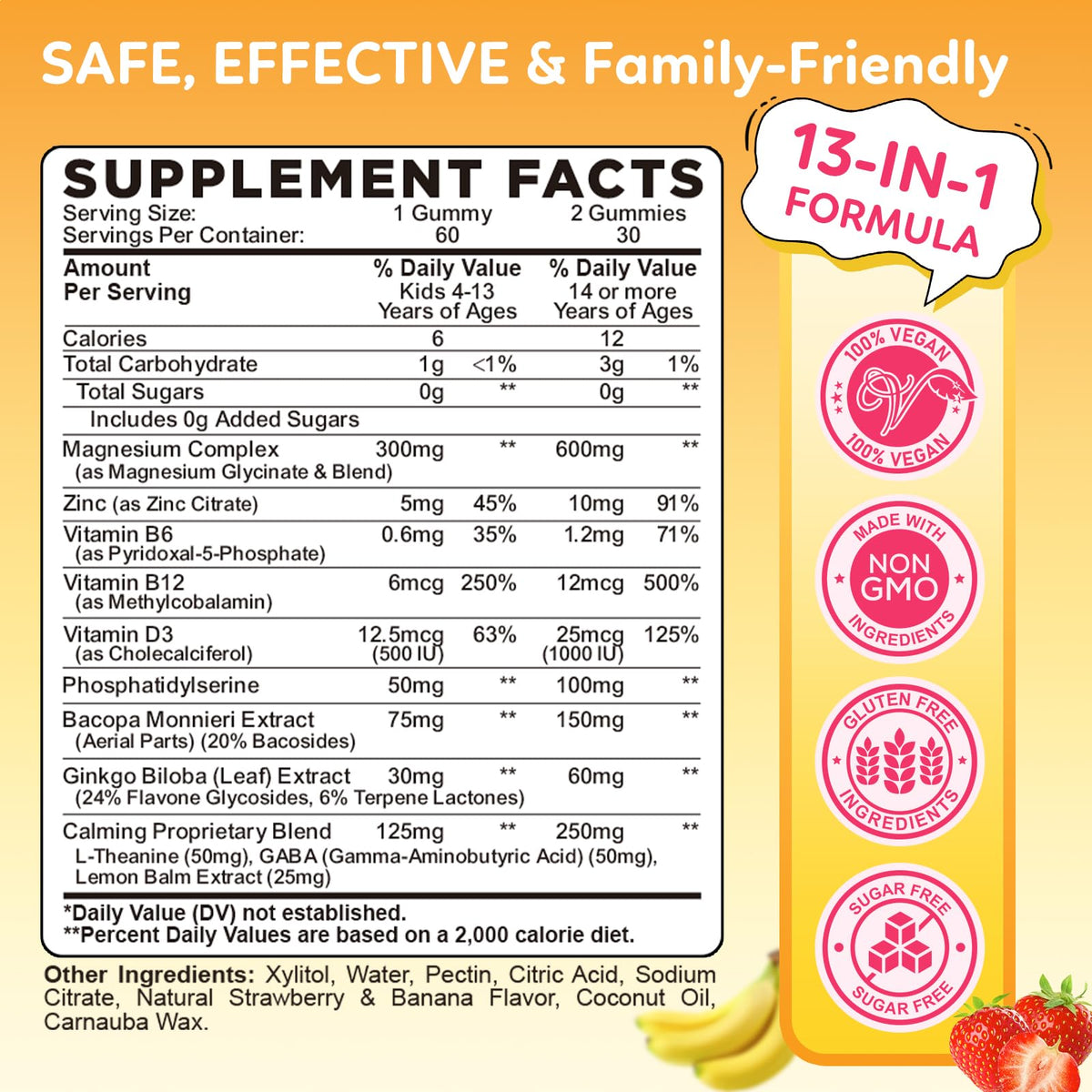 Kids' magnesium supplement gummies