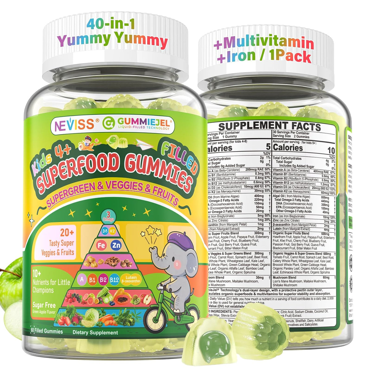 kids multivitamin gummies with iron