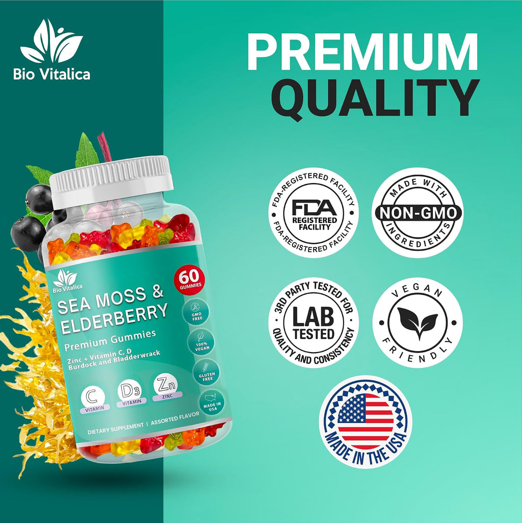 Kids multivitamin gummies with sea moss