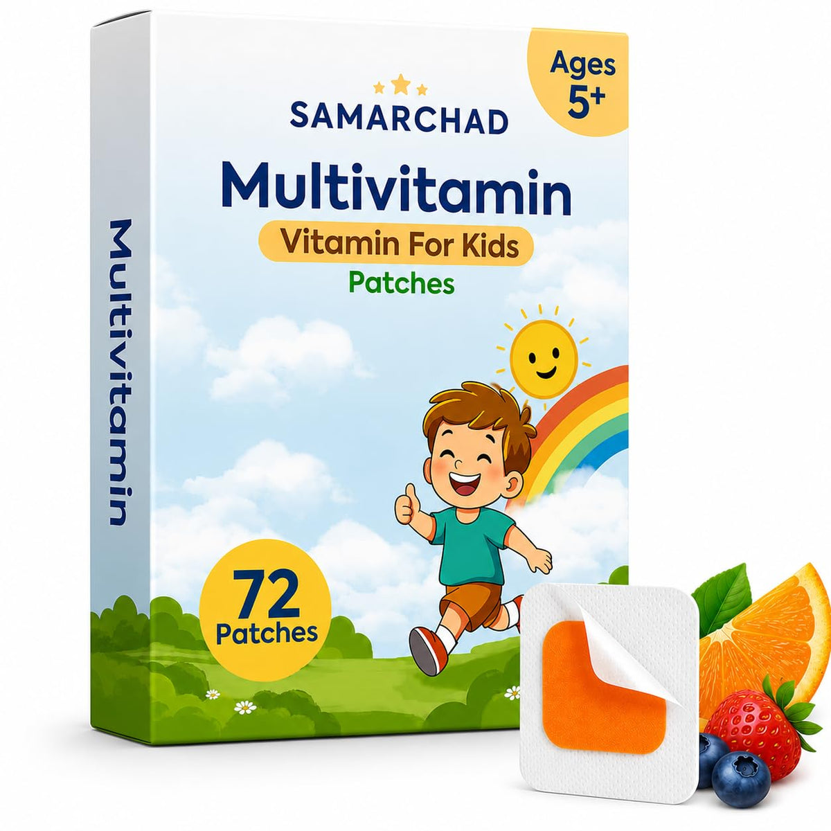 Kids multivitamin patches for daily health