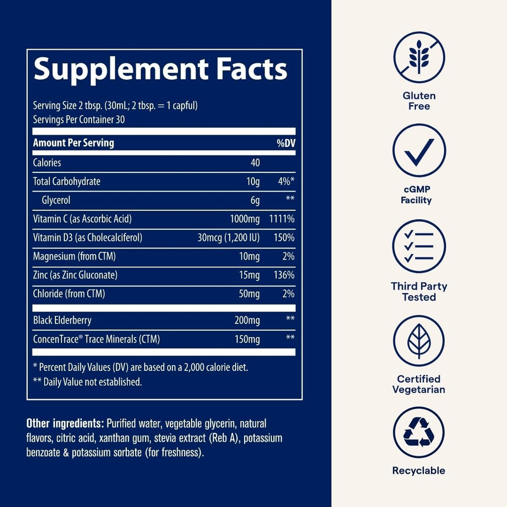 Kids multivitamin with elderberry flavour