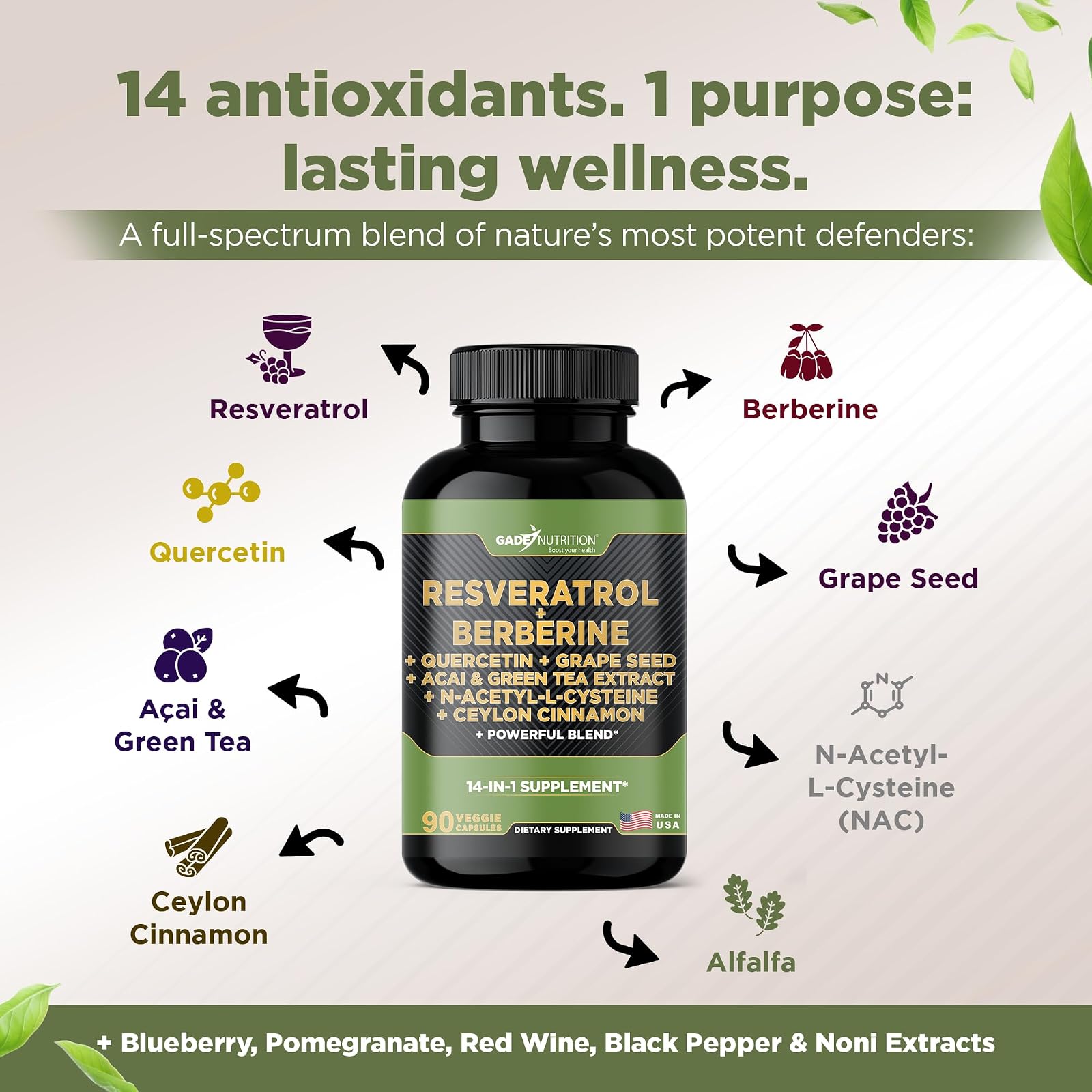 Kids multivitamin with Gade Nutrition Resveratrol