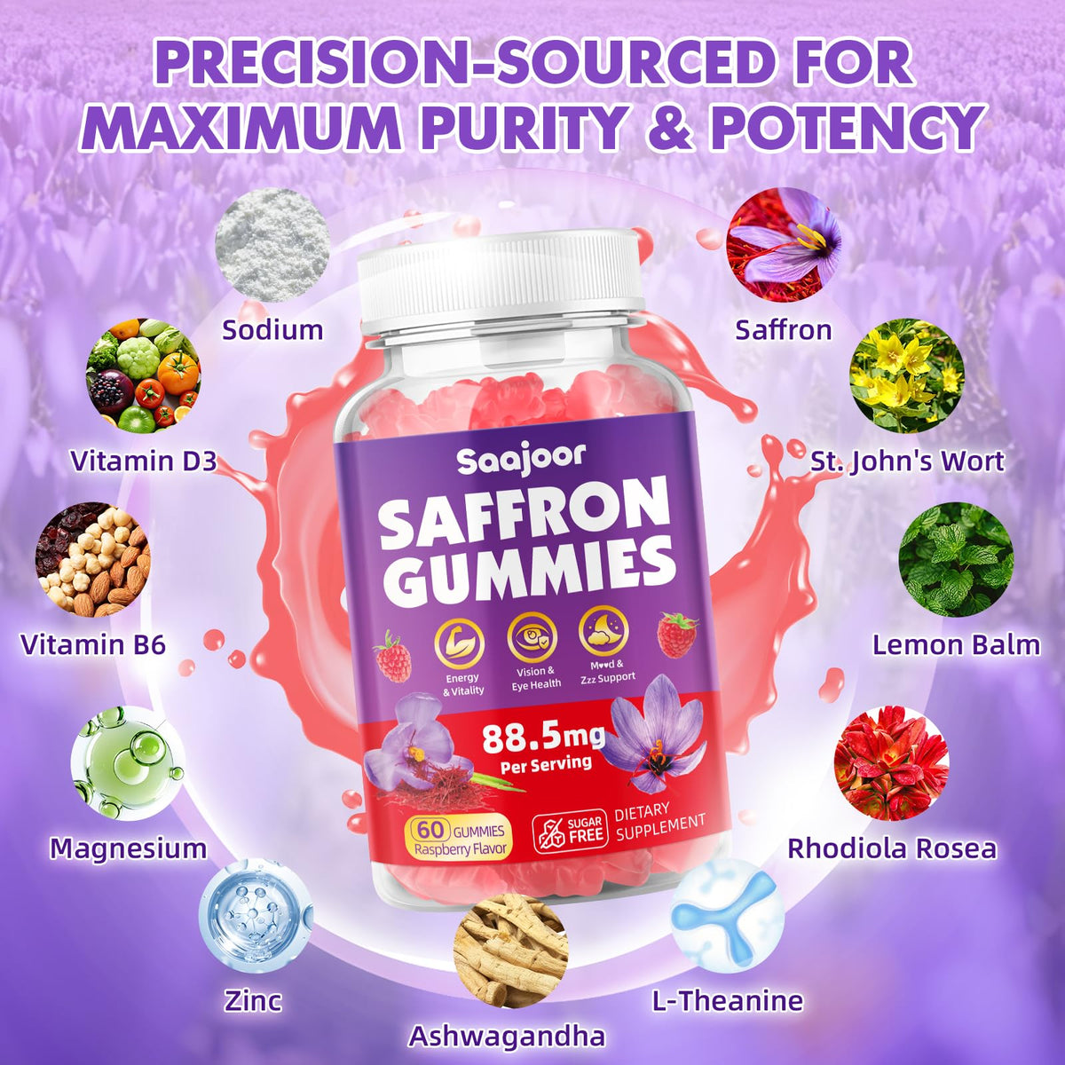 Kids' multivitamin with saffron extract