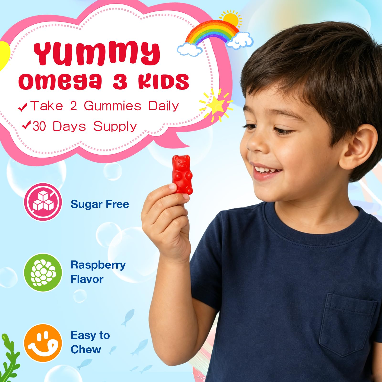 kids omega 3 gummies for brain health