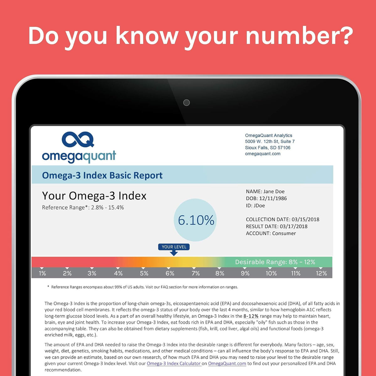 kids omega 3 health assessment