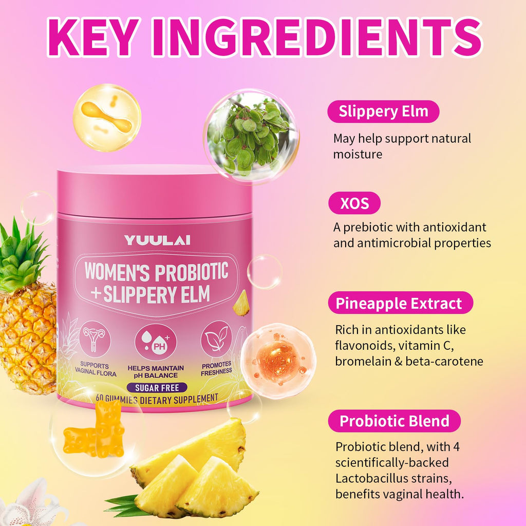 kids probiotic gummies with slippery elm