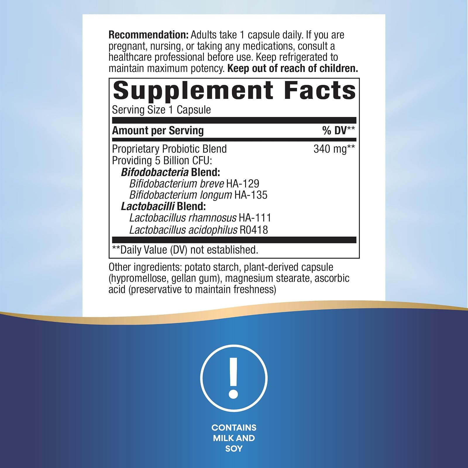 kids probiotic with 5 billion cfu