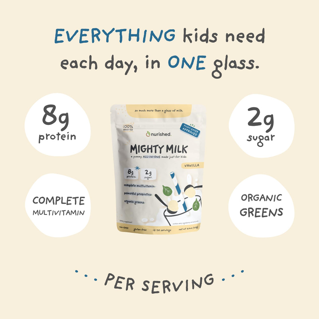 Kids protein powder with essential vitamins