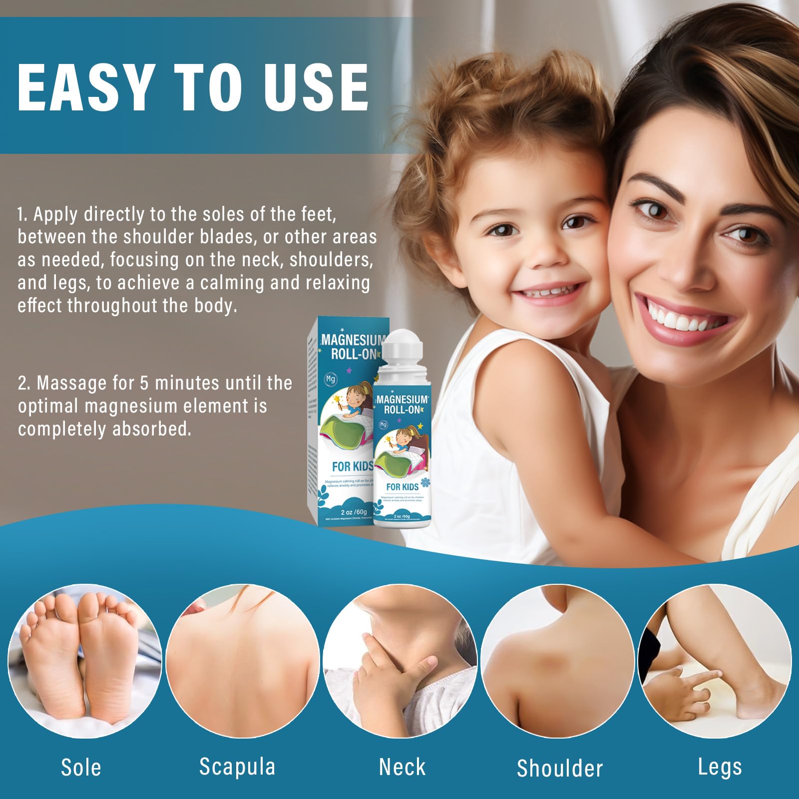 kids sleep support with magnesium lotion