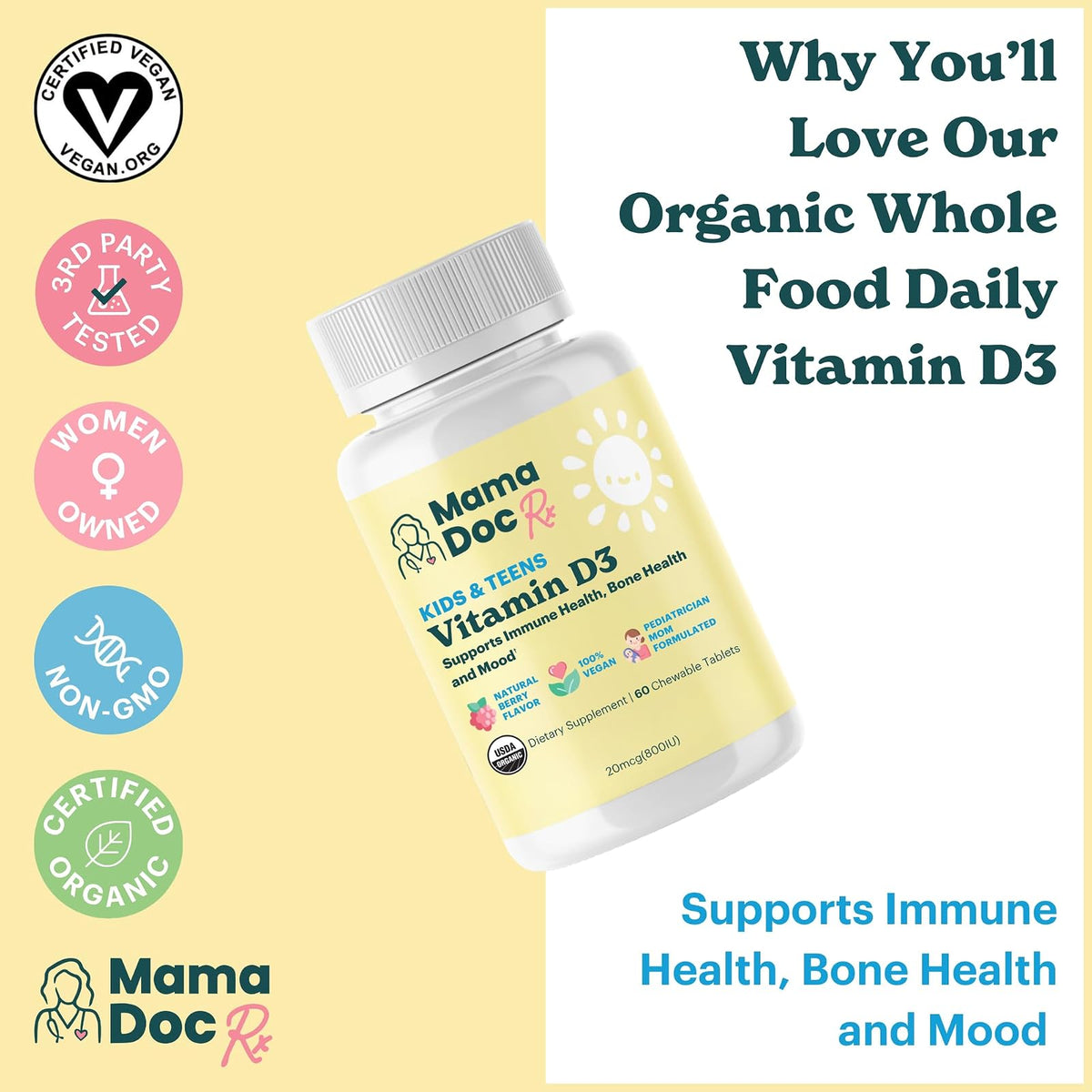 kids vitamin D3 800 IU supplements
