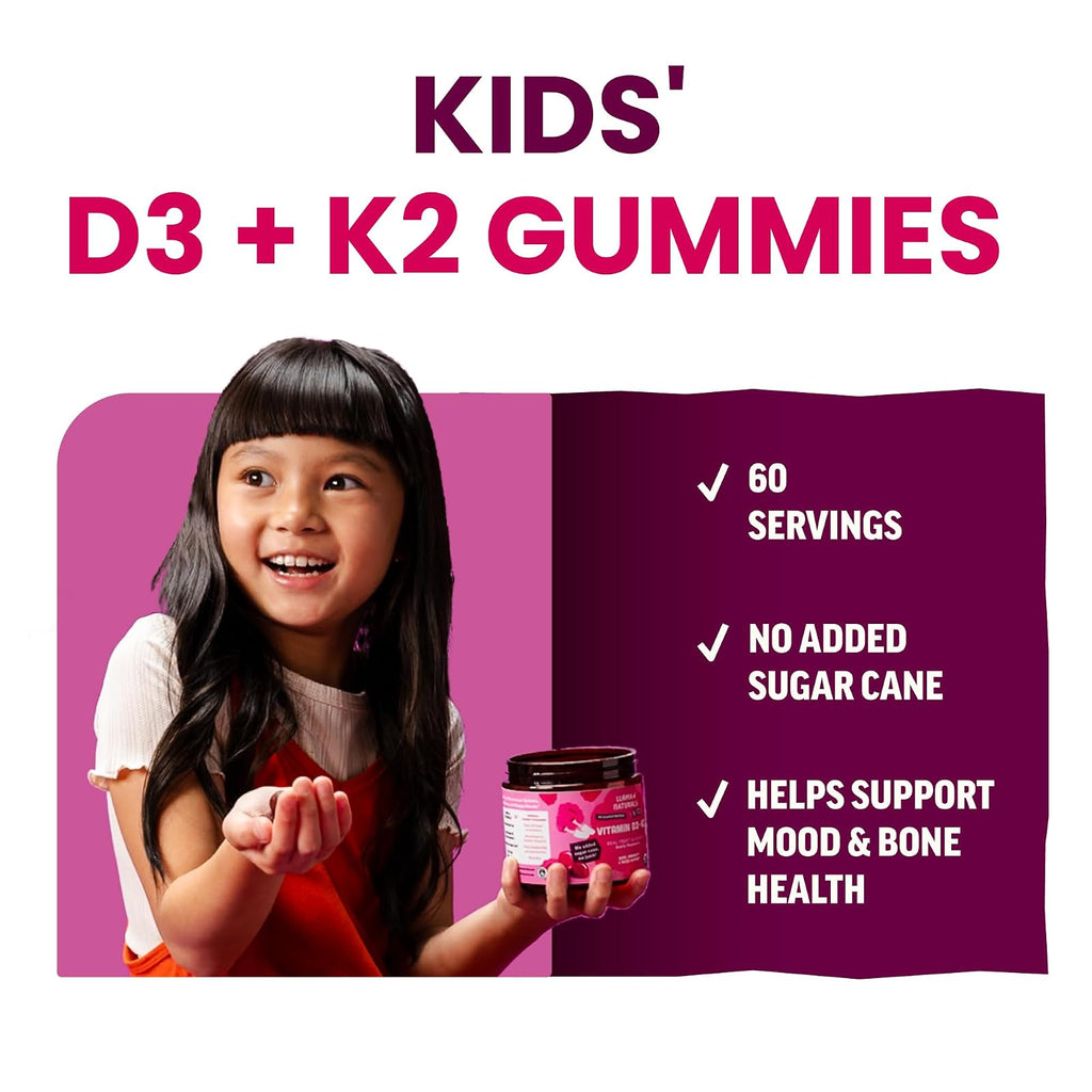 Kids vitamin D3 K2 gummy supplements