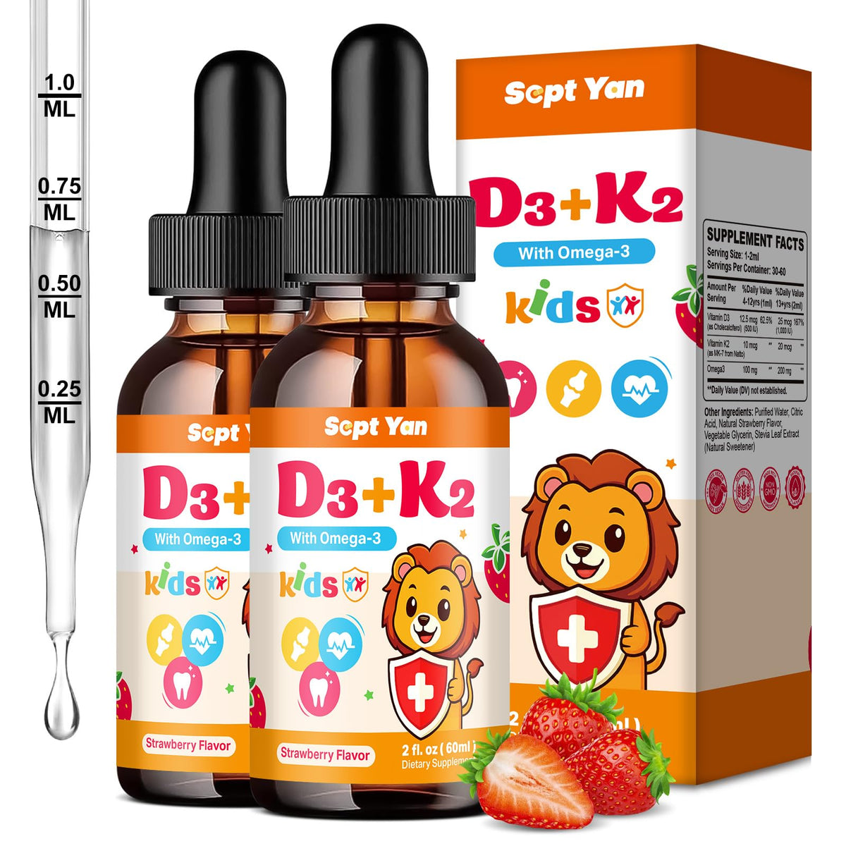 Kids Vitamin D3 K2 immune support