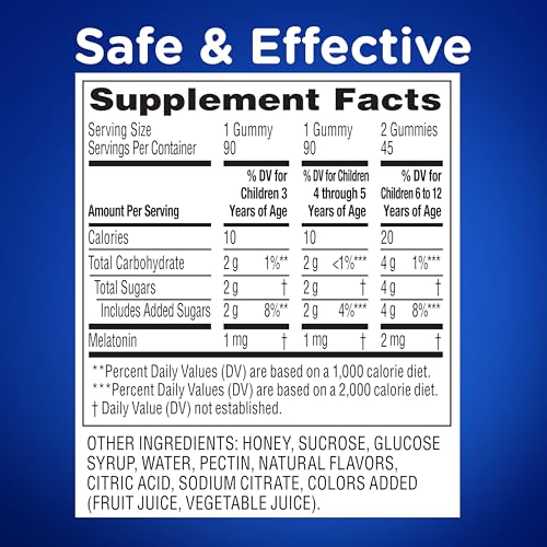 Kids vitamins for healthy sleep routine