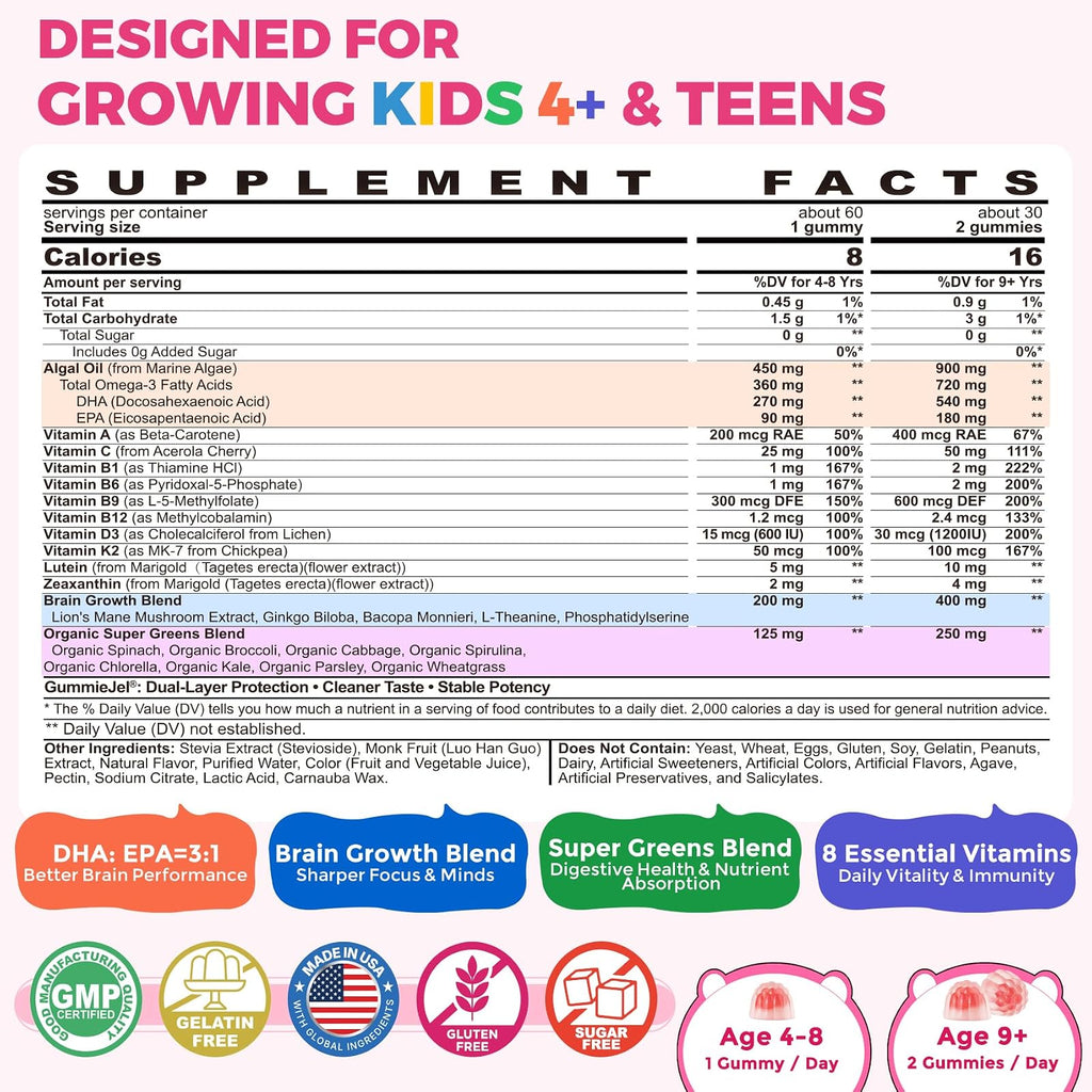 kids vitamins with DHA and EPA