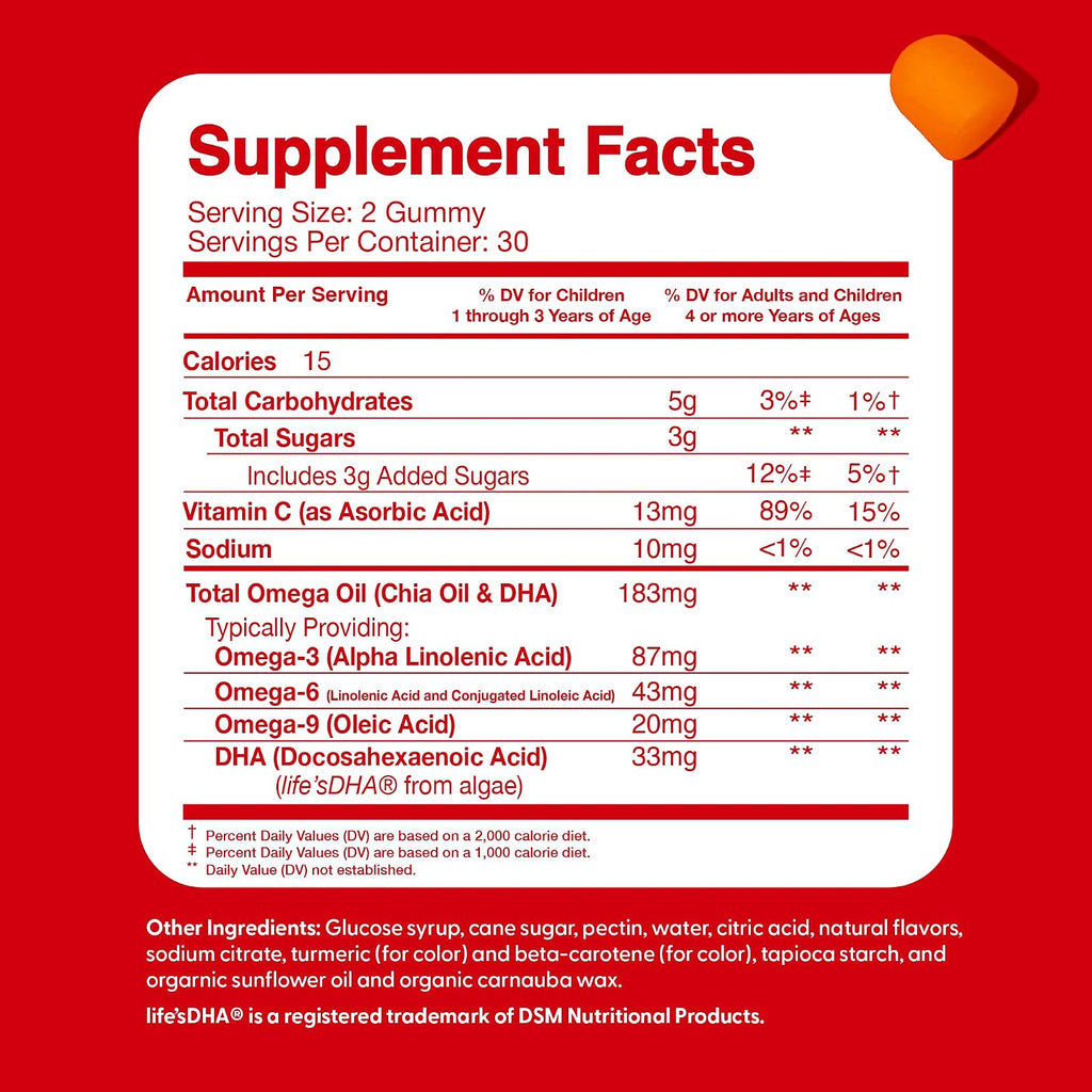 Kids vitamins with essential Omega 3
