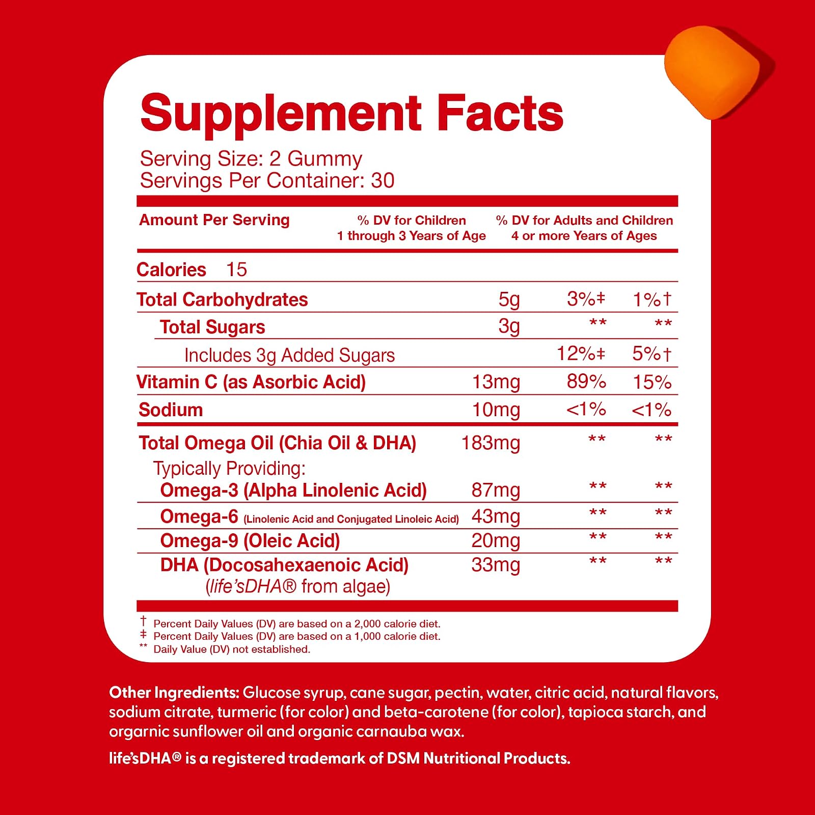 Kids vitamins with essential Omega 3