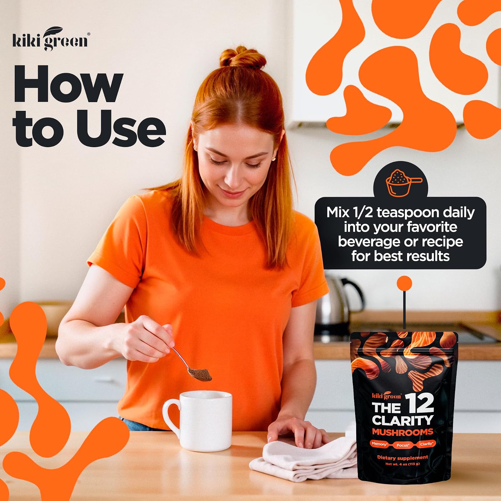 KIKI Green 12 mushroom powder uses