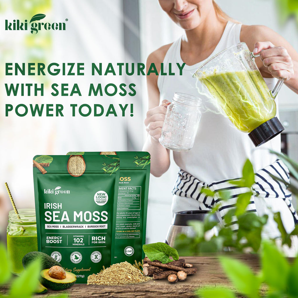 KIKI Green Irish sea moss powder features