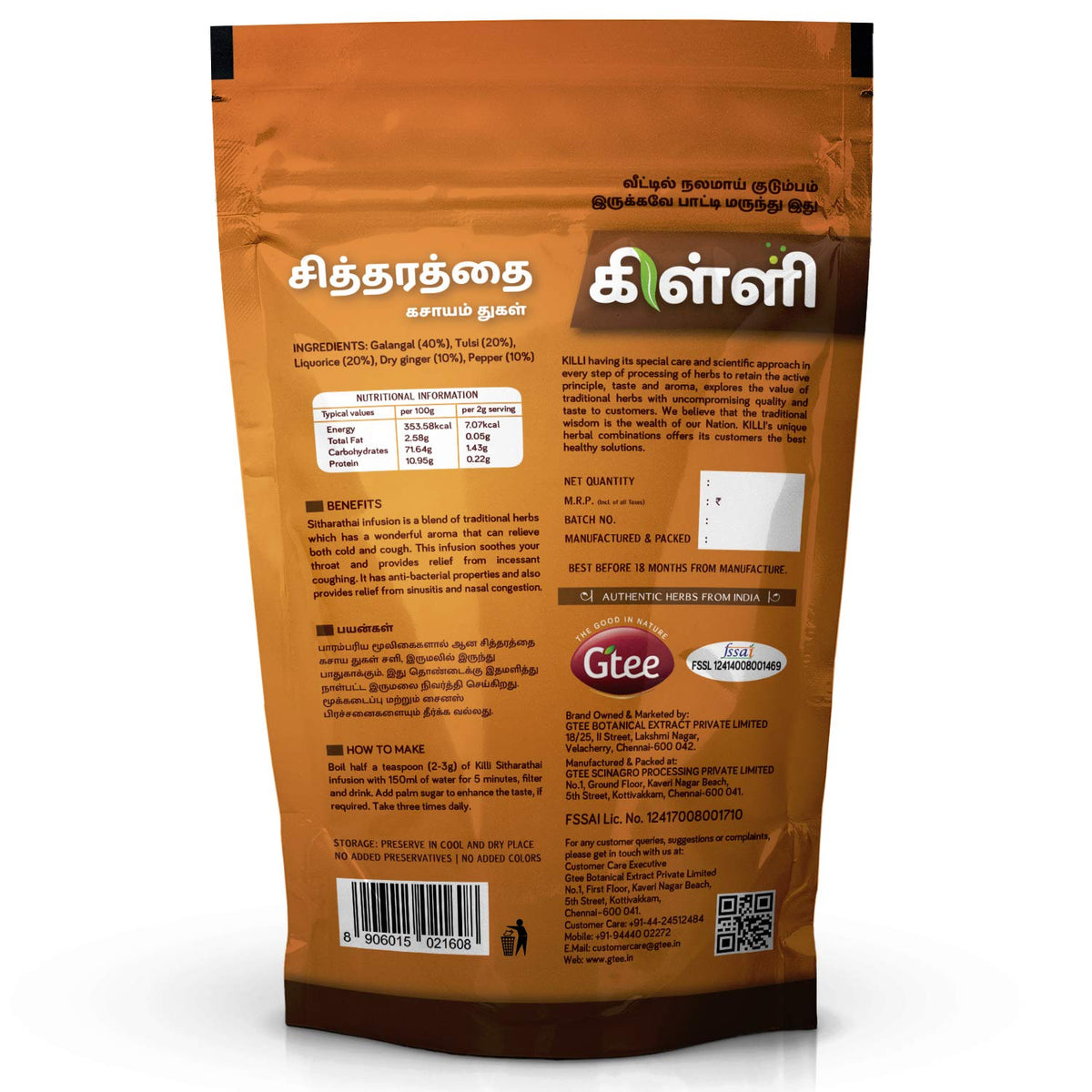 KILLI herbal tea for digestion support