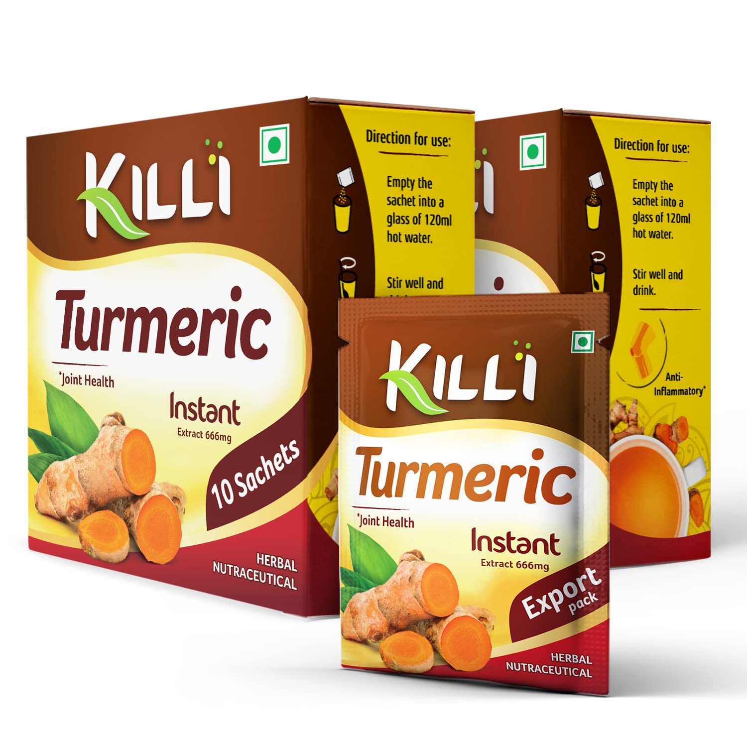 KILLI turmeric instant extract sachets