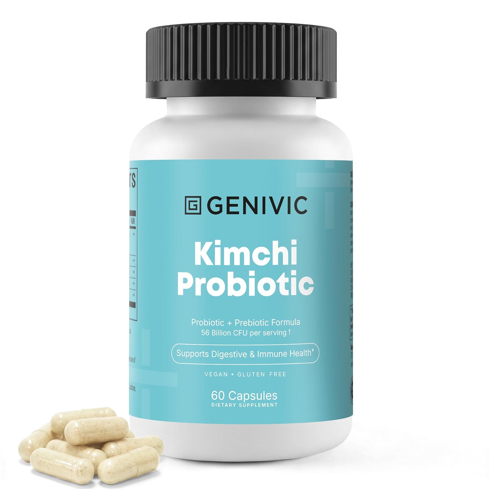 Kimchi probiotic capsules for gut health