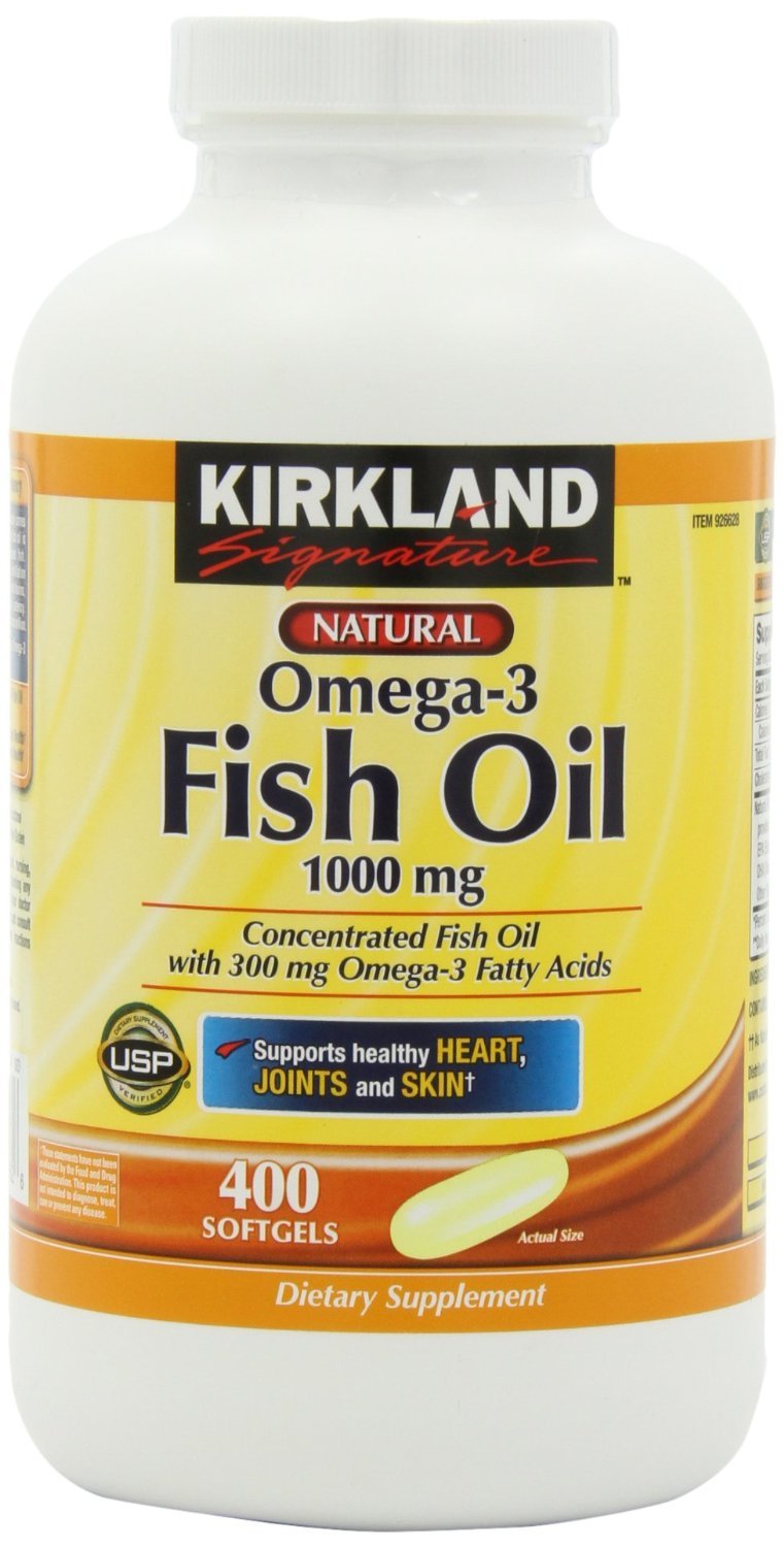 Kirkland fish oil 1000 mg softgels