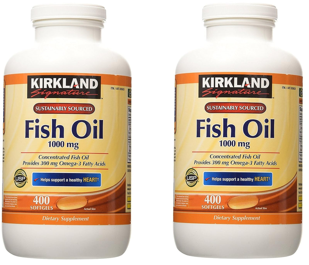 Kirkland fish oil softgels for heart health