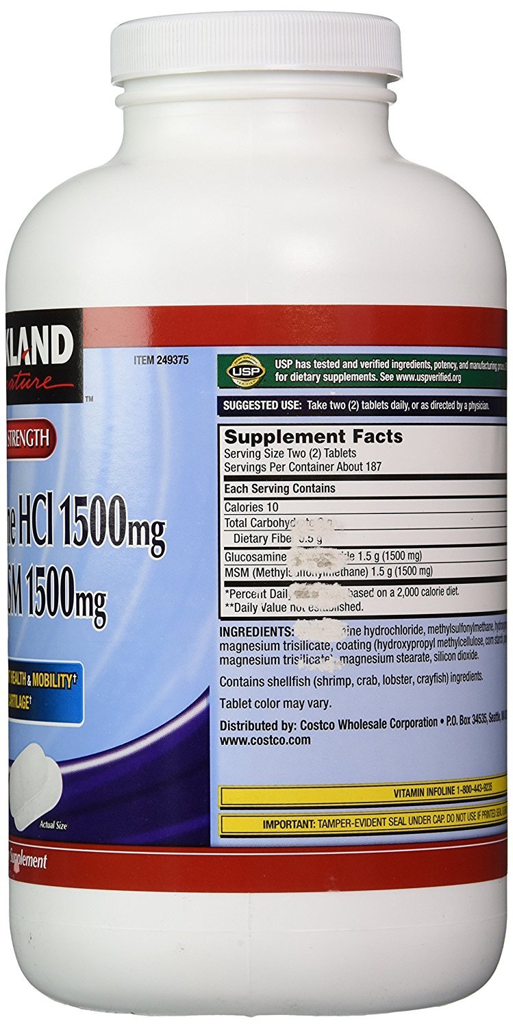 Kirkland glucosamine for active lifestyle