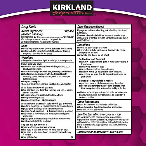 Kirkland Signature esomeprazole benefits