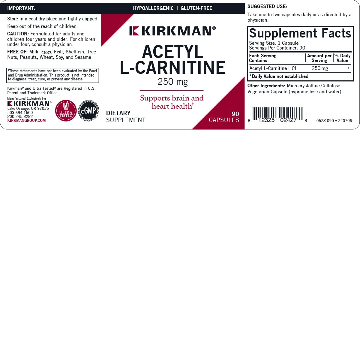 Kirkman amino acids for energy