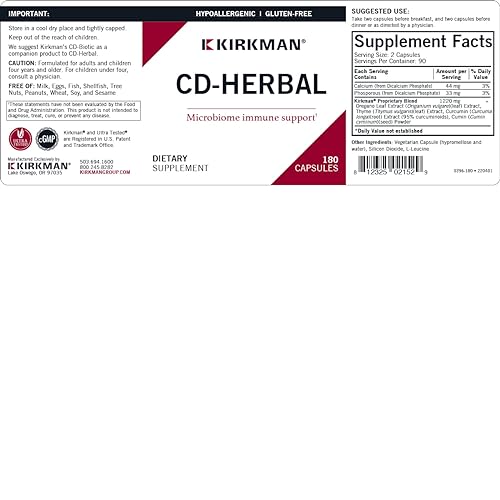 Kirkman CD herbal vitamin blend