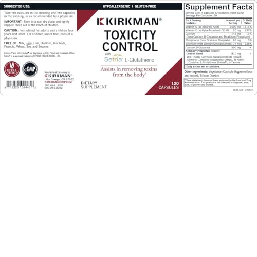 Kirkman detox capsules for overall vitality